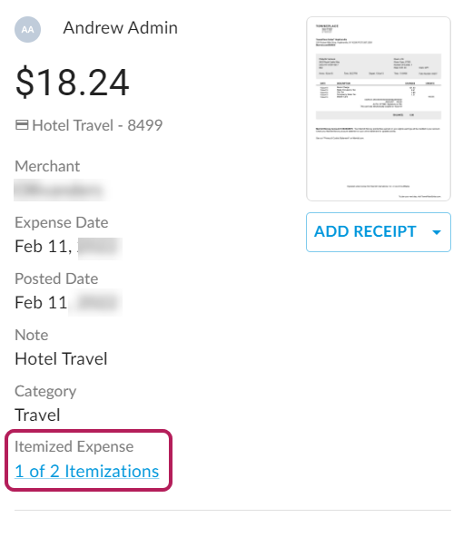 Split or Itemize Expenses – Emburse Spend Help Center