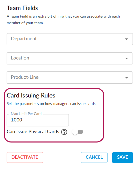 Enable Card Issuing for Managers – Emburse Spend Help Center