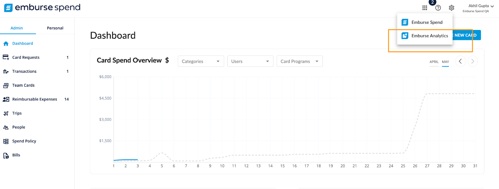 How to Access Emburse Analytics – Emburse Spend Help Center