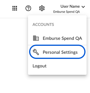 Updating Your Personal Account Information in Emburse Spend – Emburse Spend Help Center