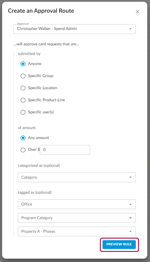 Manage Approval Routing for Emburse Card Requests – Emburse Spend Help ...