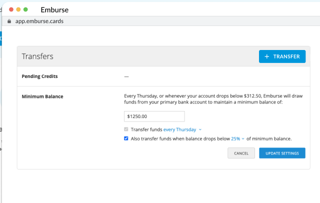 Manage Your Emburse Cards Funding Source and Balance in Emburse Spend ...