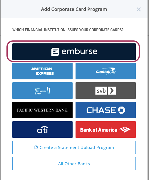 Connect your Emburse Card Program to Emburse Spend – Emburse Spend Help ...