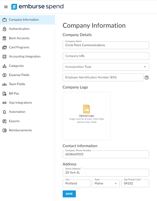 Admin Account Overview – Emburse Spend Help Center