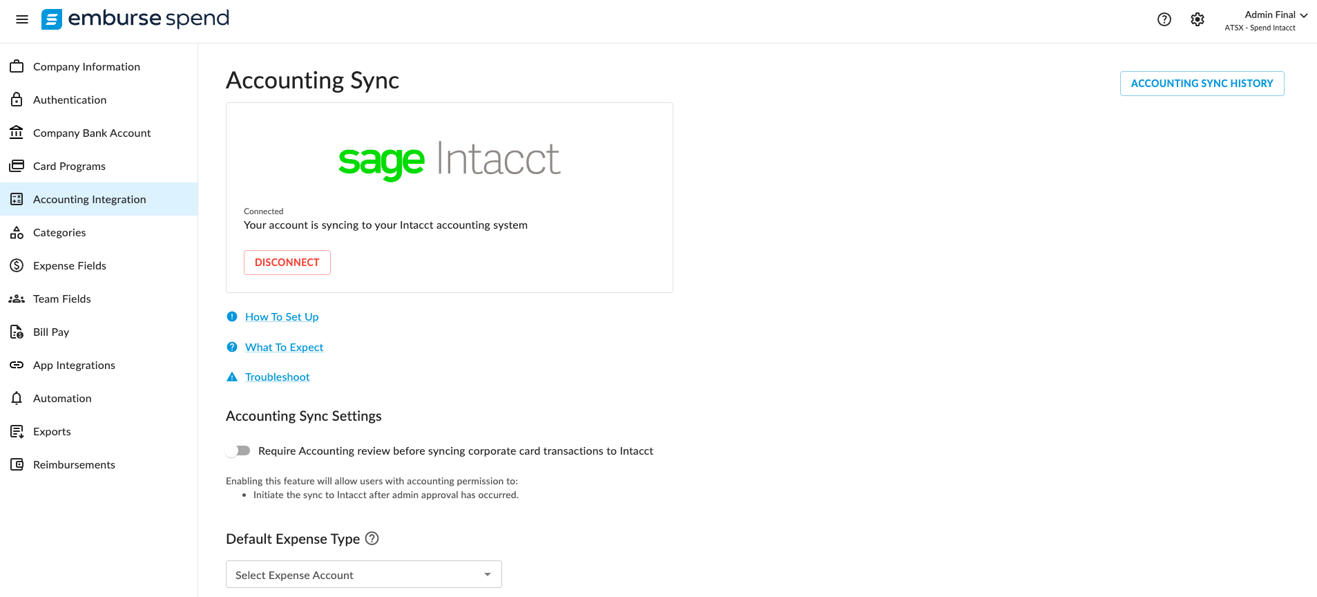 Troubleshooting Your Sage Intacct Integration – Emburse Spend Help Center