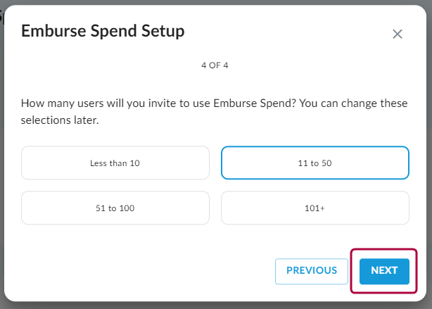 Emburse Spend Setup Wizard – Emburse Spend Help Center