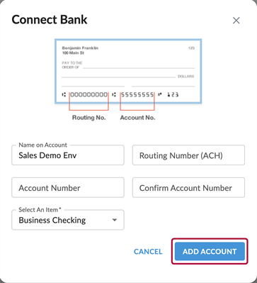 Connect Your Company's Bank Account – Emburse Spend Help Center