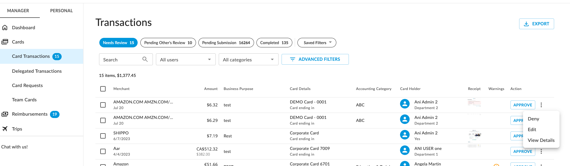 How to Edit a Submitted Expense – Emburse Spend Help Center