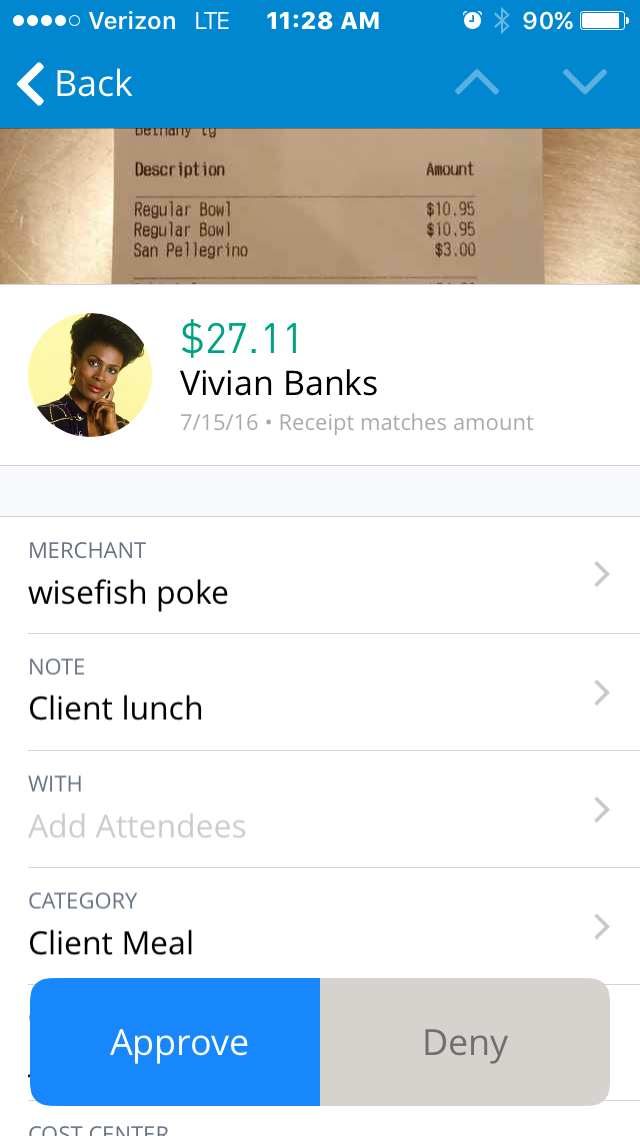 Approve or Deny Submitted Reimbursable Expenses in the iOS and Android ...