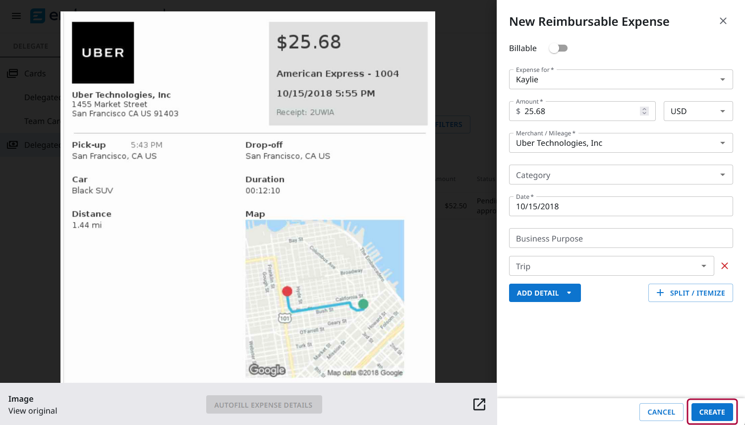 Submit Expenses as a Delegate – Emburse Spend Help Center