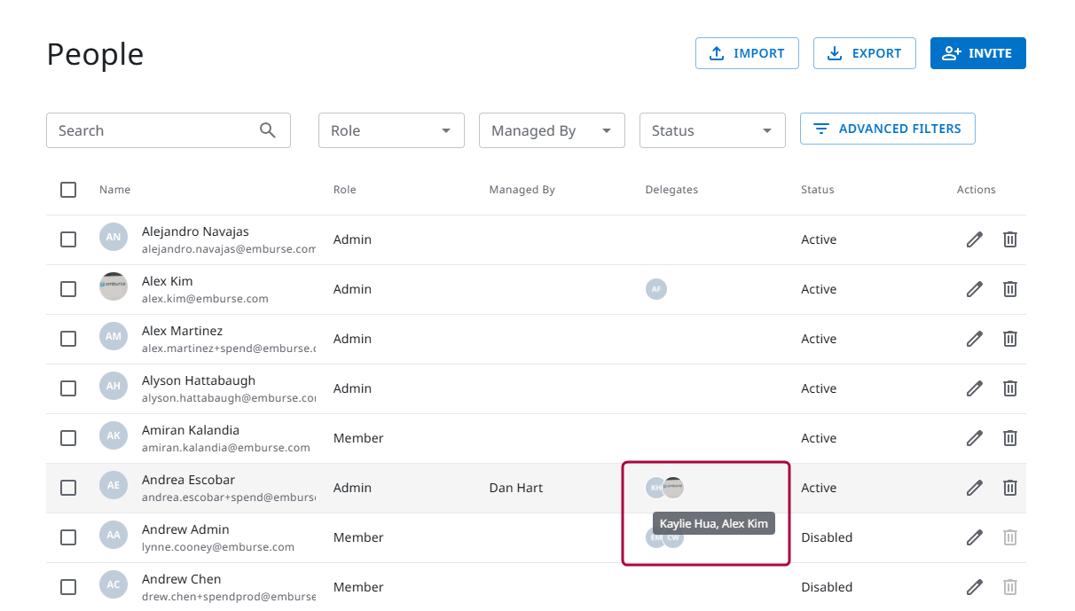 How to Assign a Delegate – Emburse Spend Help Center